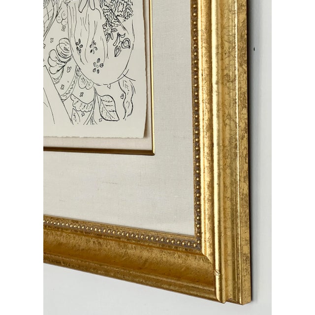 Framed Reproduction Lithograph After Henri Matisse Drawing | Chairish