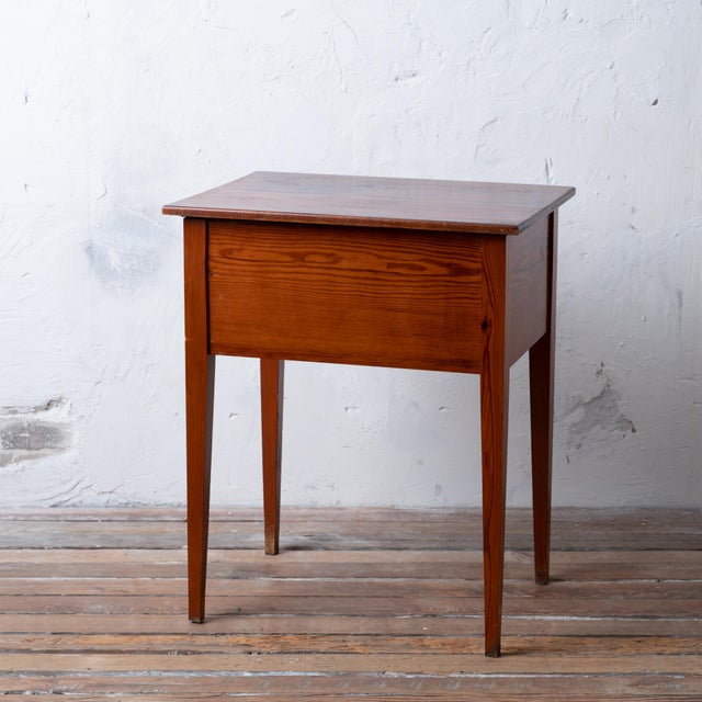Georgia Yellow Pine Table Side Table | Chairish