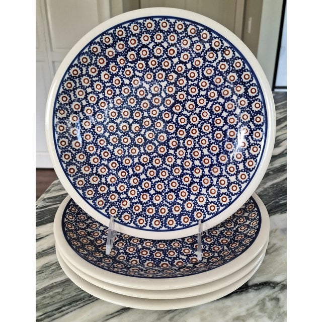 Vintage Boleslawiec Hand Made Polish Pottery 9.5" Plates | Chairish