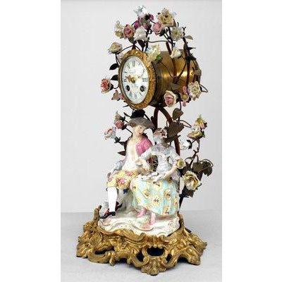 German Meissen Porcelain Clock | Chairish