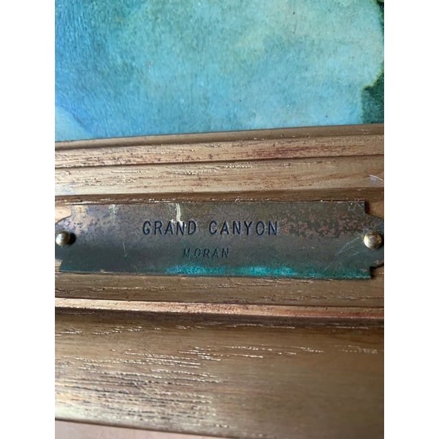 Vintage Thomas Moran Grand Canyon Polychrome Print on Board, Framed ...