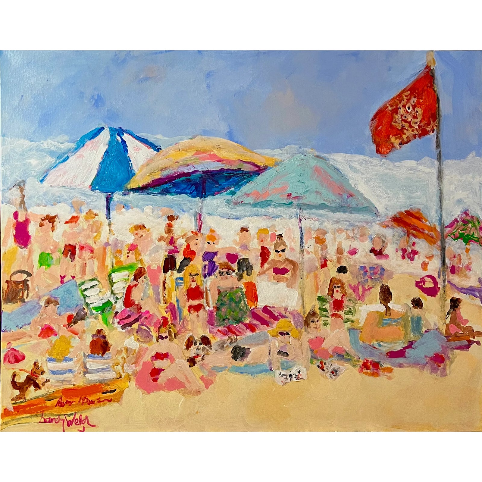 "Beachy Keen" Original Expressionist Seascape Scene Acrylic Painting by ...