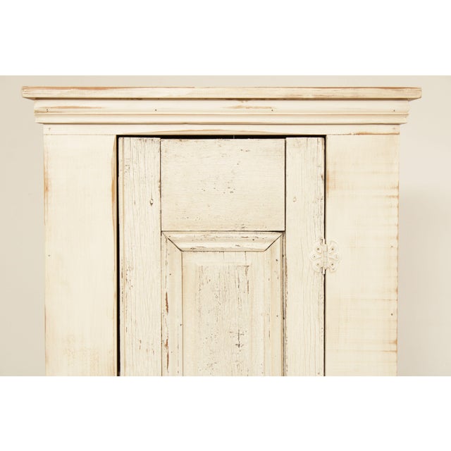 Late 20th Century Farmhouse Style White Painted Pine Pantry Cabinet ...