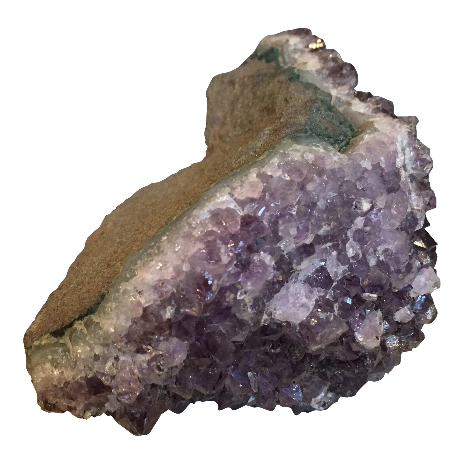 Mid Century Large Amethyst Geode Decorative Object | Chairish