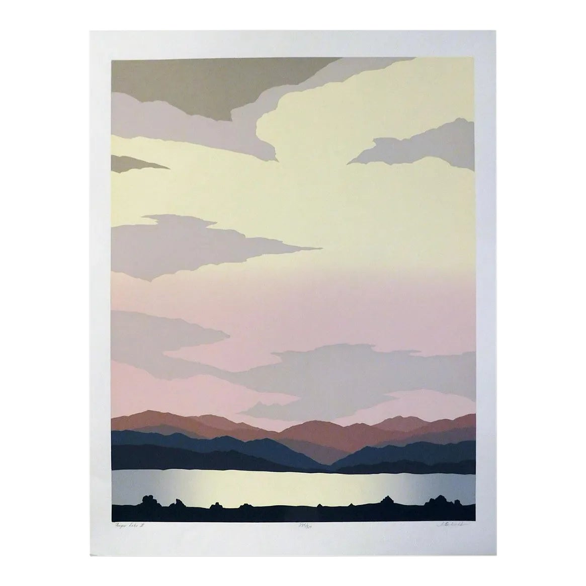 Jim Boutwell "Finger Lake II" Hand Signed Art Serigraph Print | Chairish