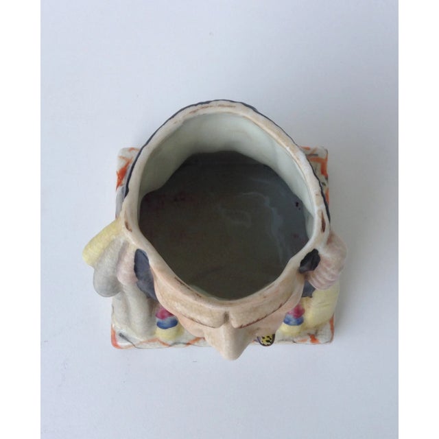 Vintage Ceramic Crackle Native American Style Chief Style Pencil Holder ...