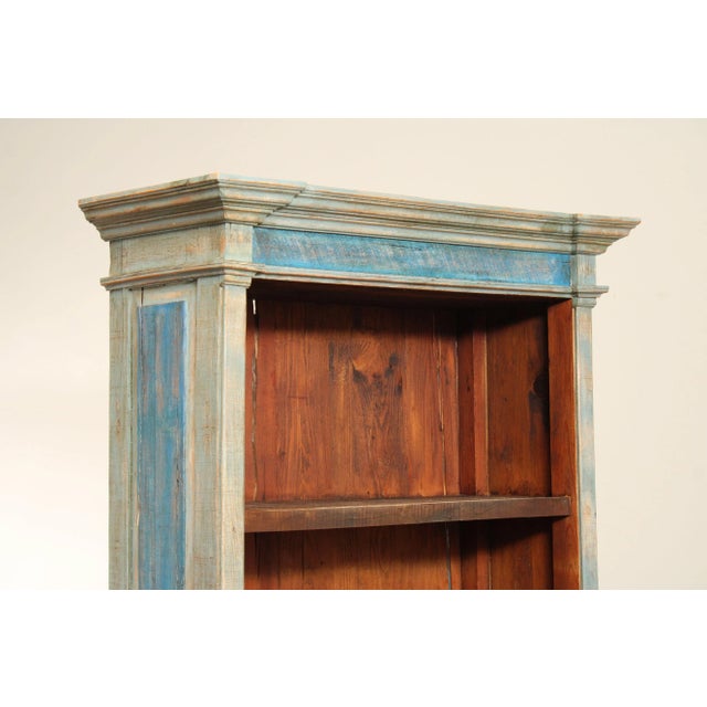 Rustic Farmhouse Style Painted Tall Open Bookcase | Chairish