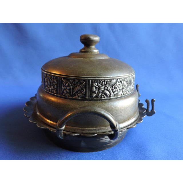 Circa 1940's Pairpoint Quadruple Plated Silver Butter Dish With ...