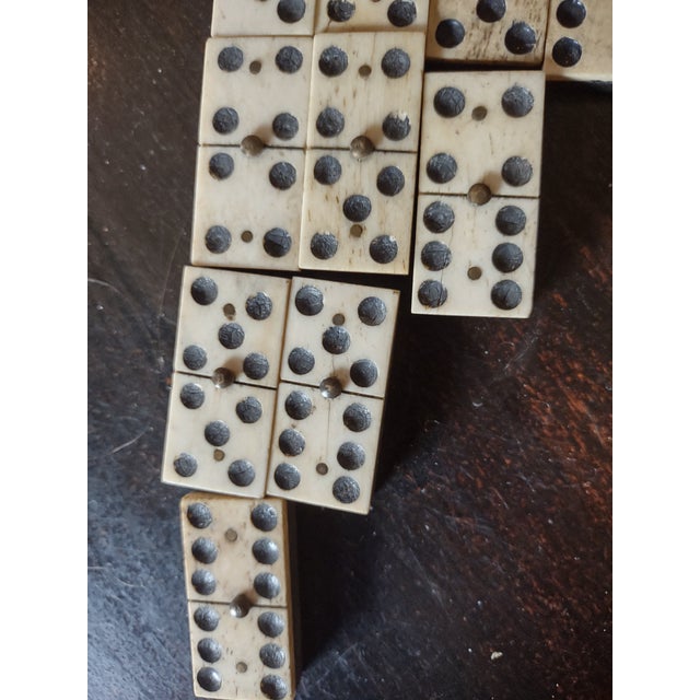 Antique English Bone and Ebony Dominoes Complete Set | Chairish
