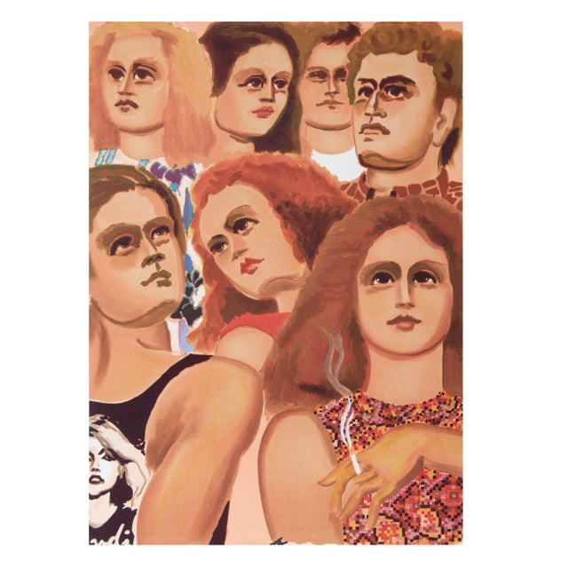 Lester Johnson - Close Up Lithograph | Chairish