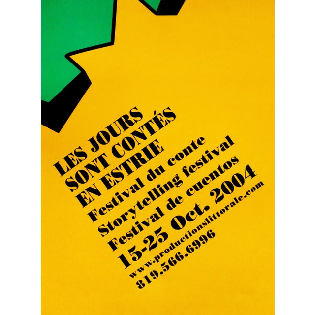 2004 Contemporary Quebec Poster, Quebec Storytelling Festival (Green ...