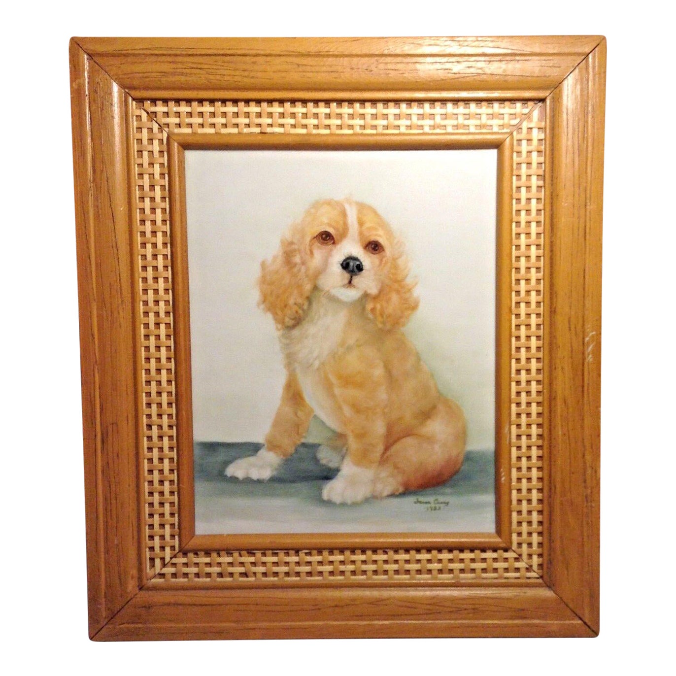 1983 Hand Painted on Porcelain Cavalier King Charles Spaniel by Jorene ...