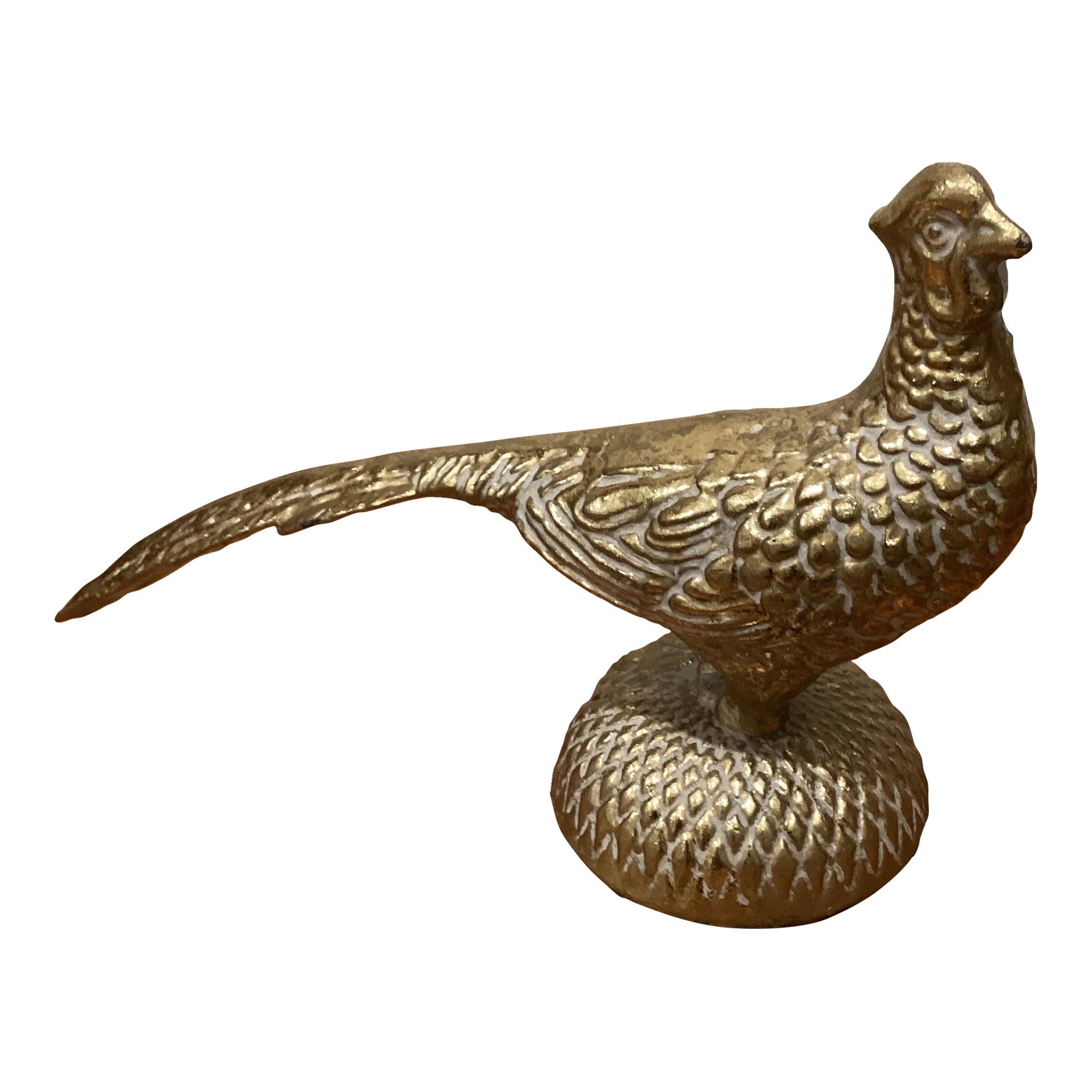 Vintage Late 20th Century Cast Iron Decor Pheasant | Chairish