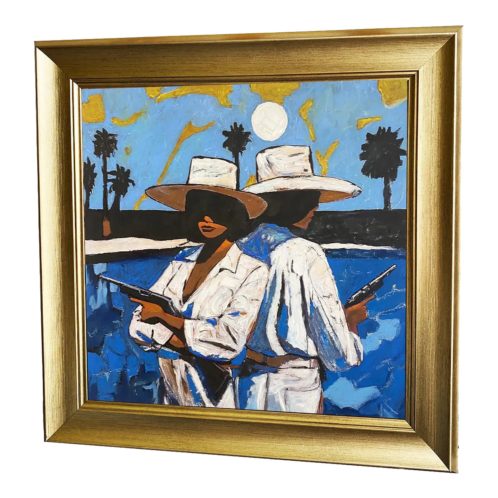 Cowgirl and Cowgirl Mexico Western Painting – Original Oil Art by ...