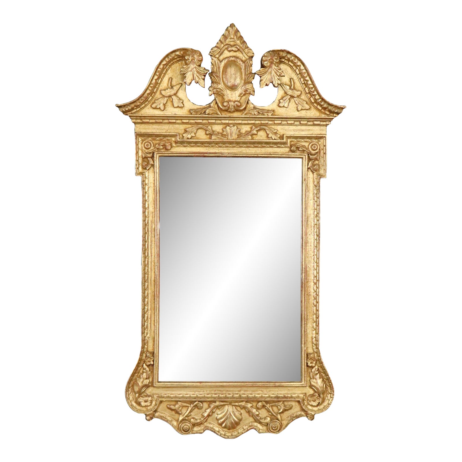 Fine Quality Italian Made Federal Style Tall Gilded Carved Wall Mirror ...