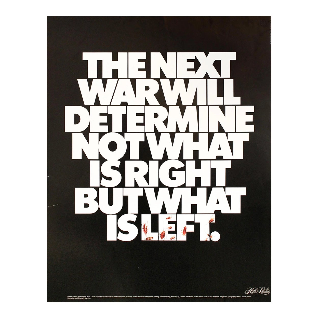 1994 Original American Poster, the Next War Will Determine Not What Is ...