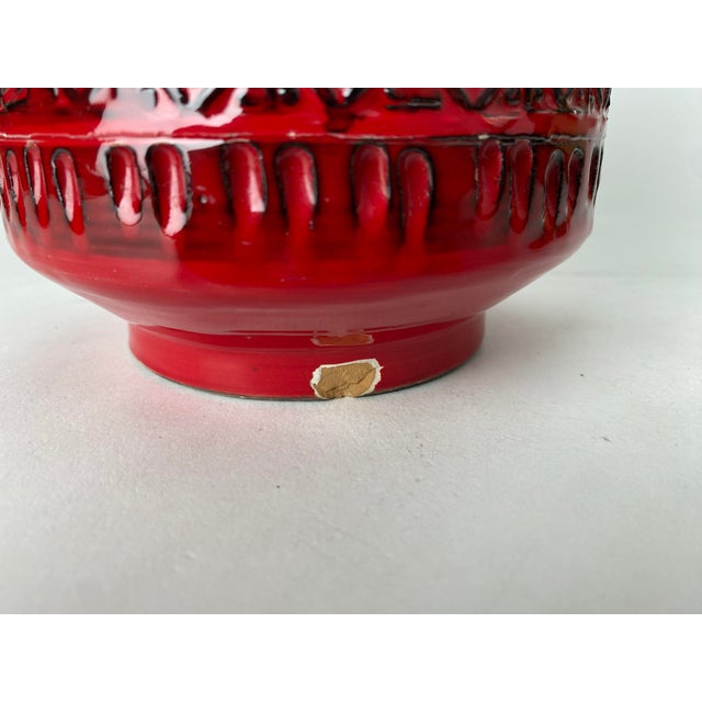 1960's Bitossi Style Red Vase - Made in Italy | Chairish