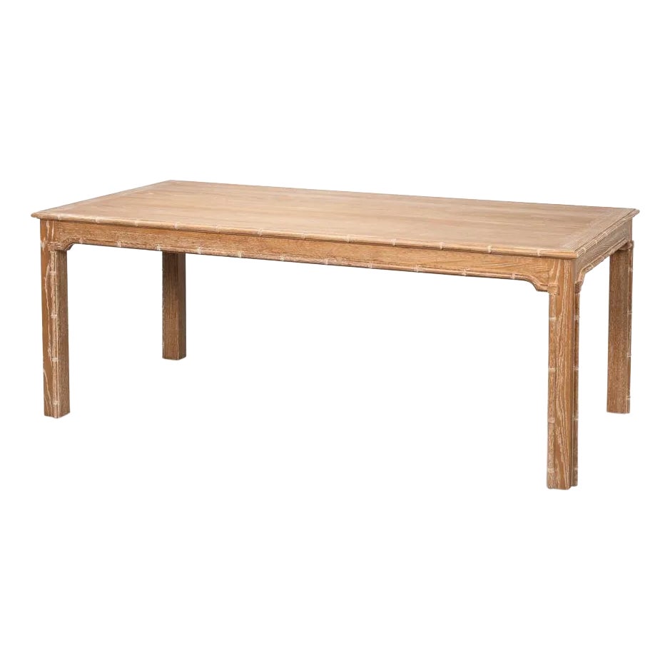 Regency Whitewashed Oak Dining Table | Chairish