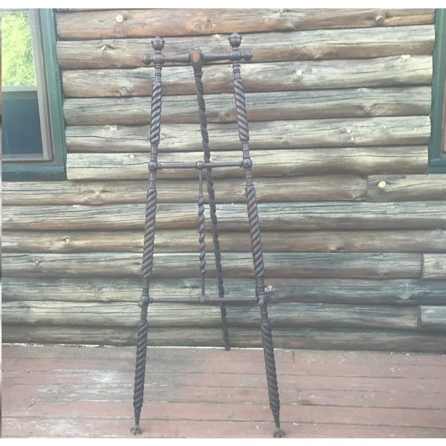 Late 19th Century Victorian Turned Walnut Artists Claw Foot Easel ...