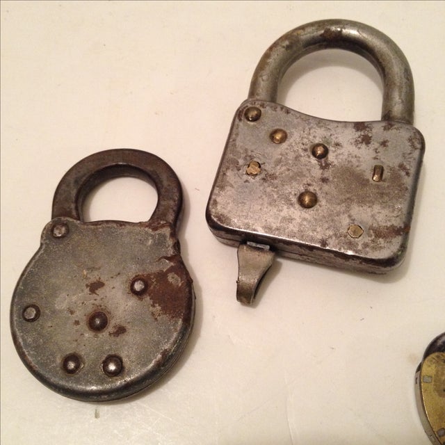 Assorted Antique Locks - Set of 5 | Chairish