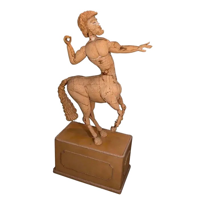 Mid 20th Century French Centaur Sculpture of Cork and Nails on Pedestal ...