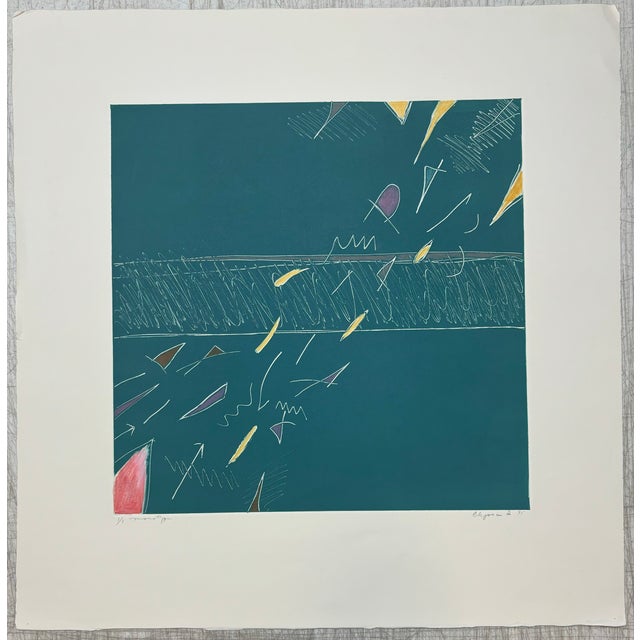 Vintage '80s Elyssa Benabib Abstract Monotype Paintings -Florida New ...