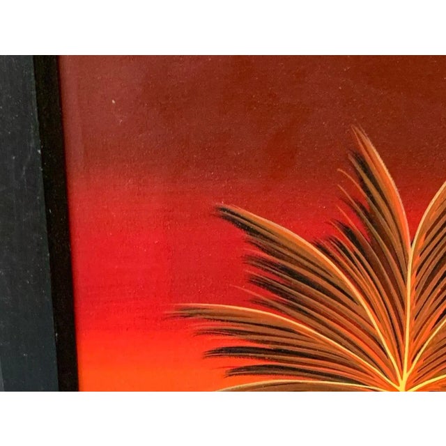 Vintage Tropical Landscape Painting | Chairish