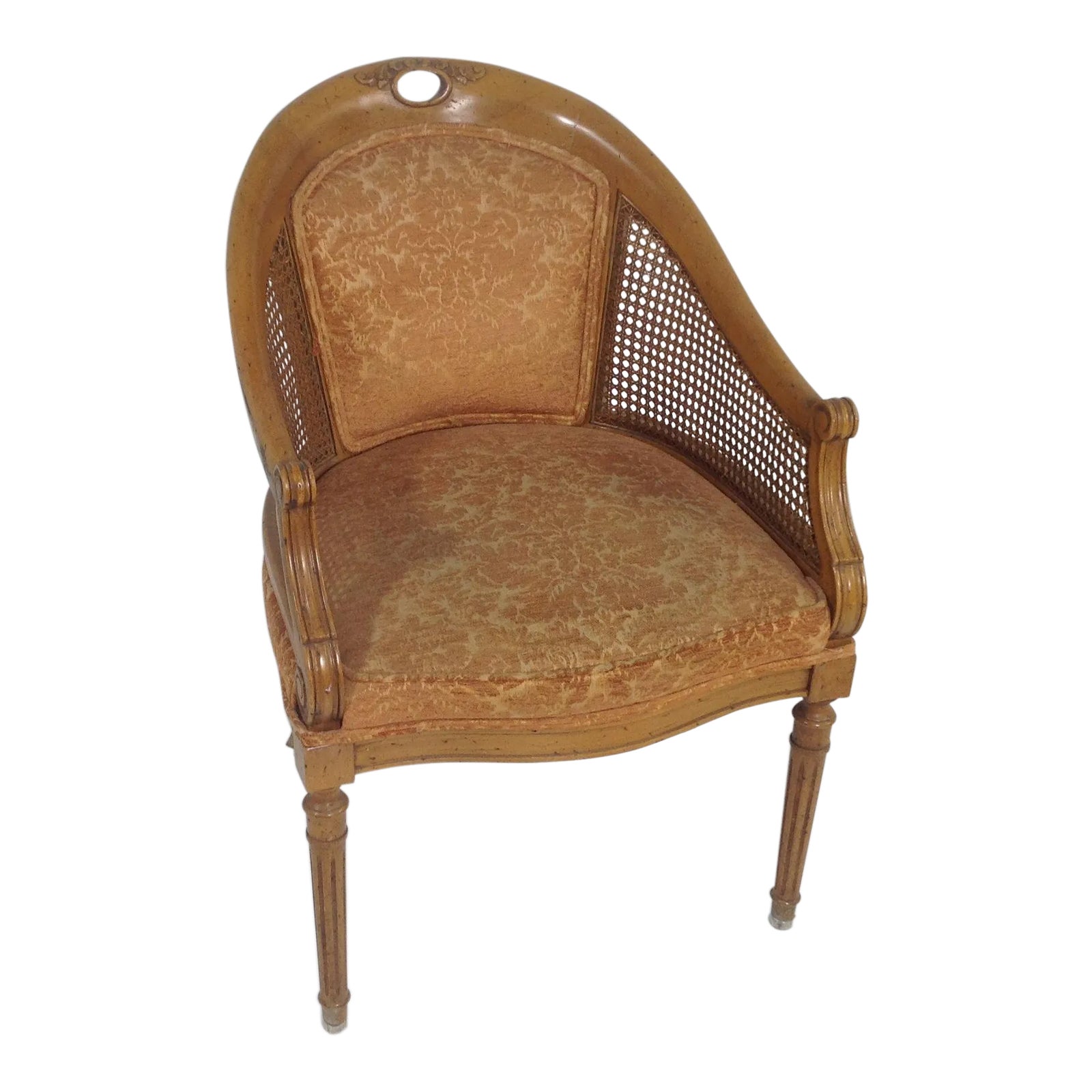 Vintage Country French Fruitwood Side Chair | Chairish