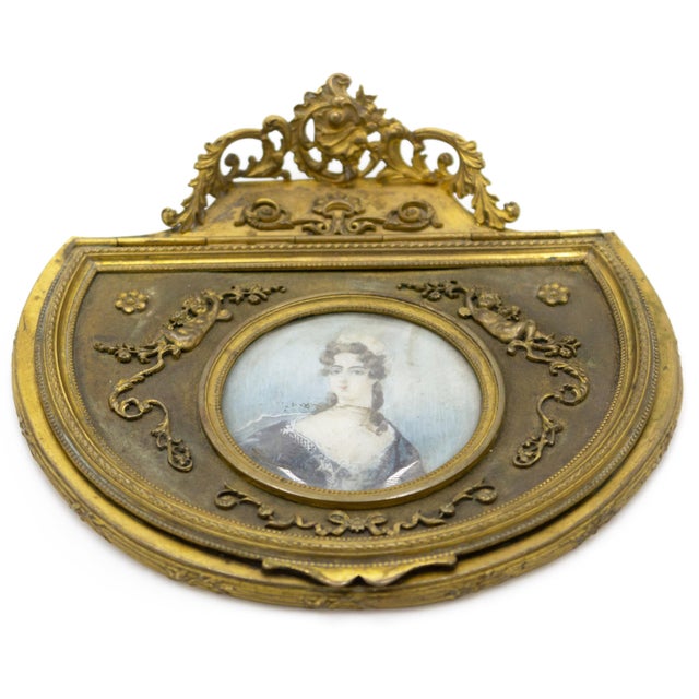 French Victorian Bronze Portrait Box | Chairish