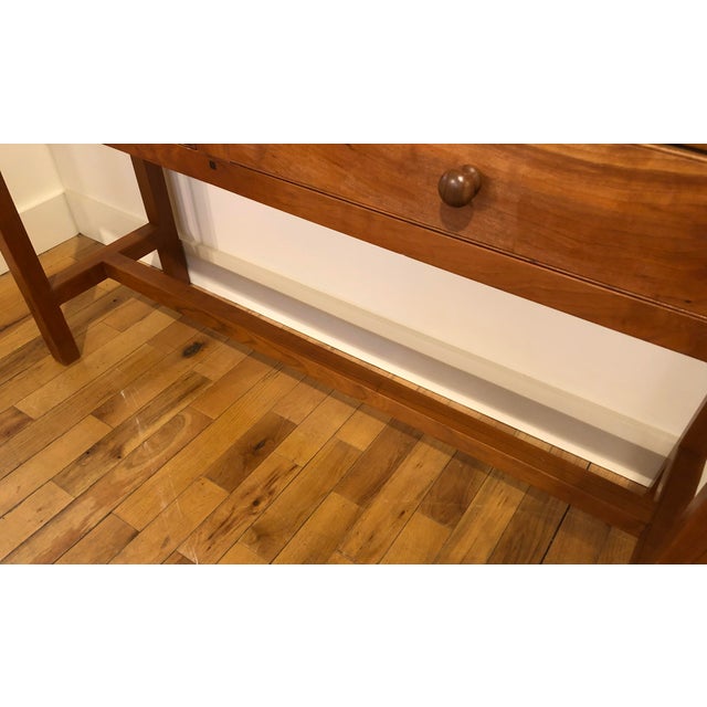 Custom-Made Cherry Console Table | Chairish