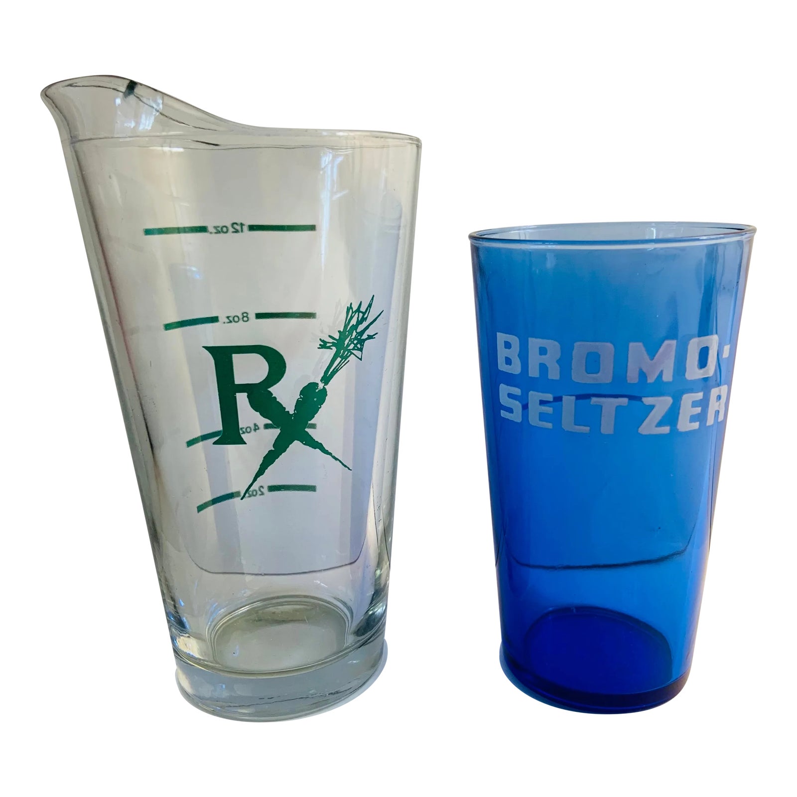1950 Vintage Beaker Glasses - a Pair | Chairish