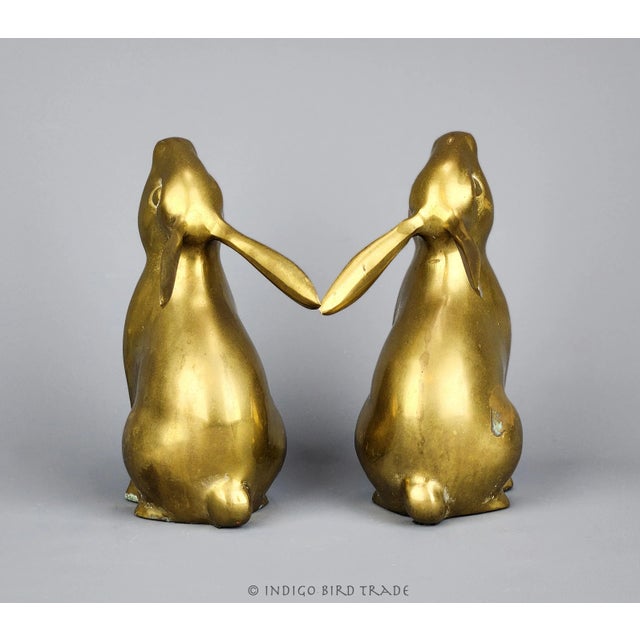 Mid 20th Century Brass Rabbit Bookends - a Pair | Chairish
