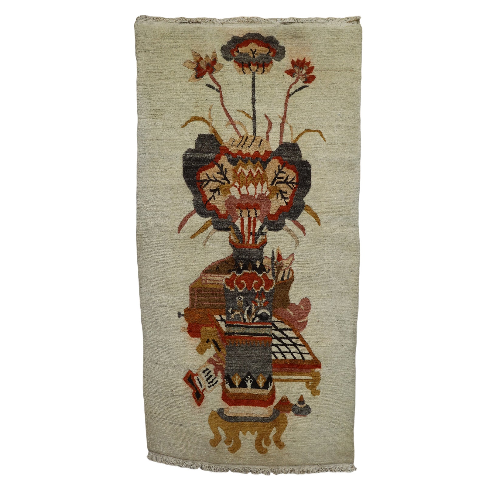 Tibetan Oriental Hand Knotted Khaden Sleeping Rug, 1950s | Chairish