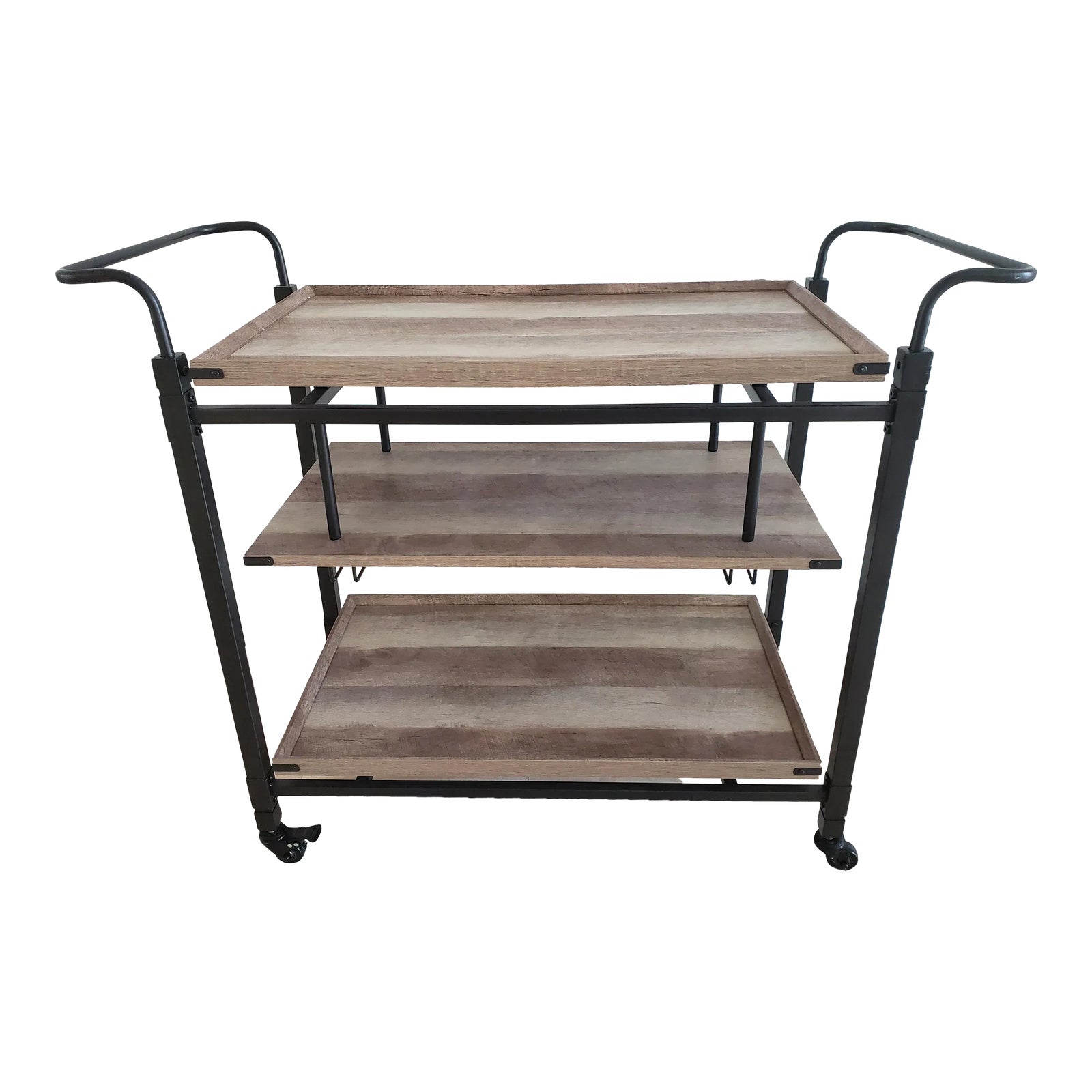 Modern Rolling Bar Cart | Chairish