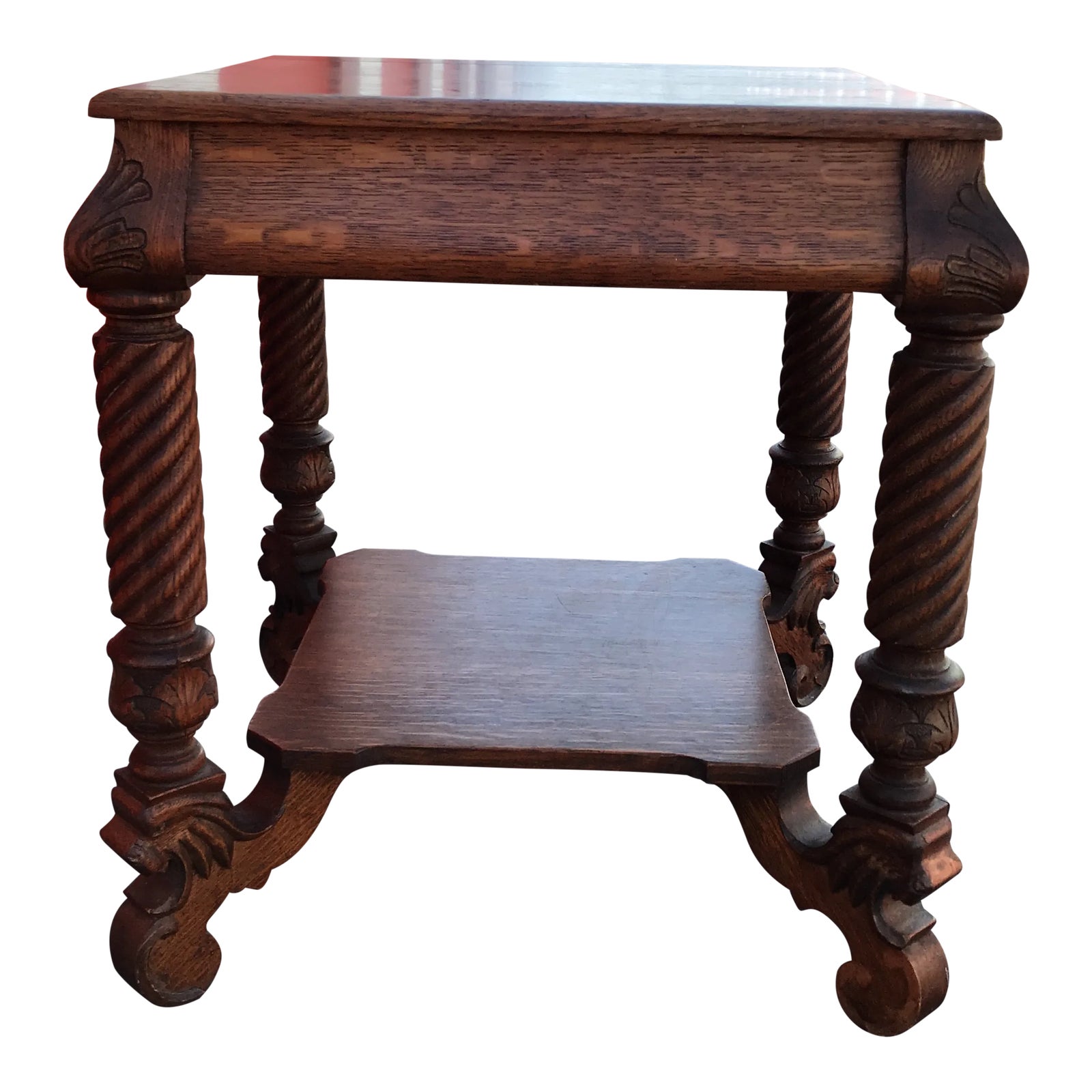 1920s Traditional Oak Entryway Table | Chairish