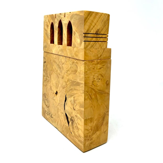 Michael Elkan Studios "Castles #14" Hand-Carved Birdseye Maple Box ...