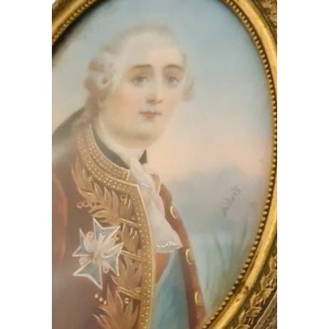 Early 19th Century Portrait of King Louis Antique Jewelry Box, Painted ...