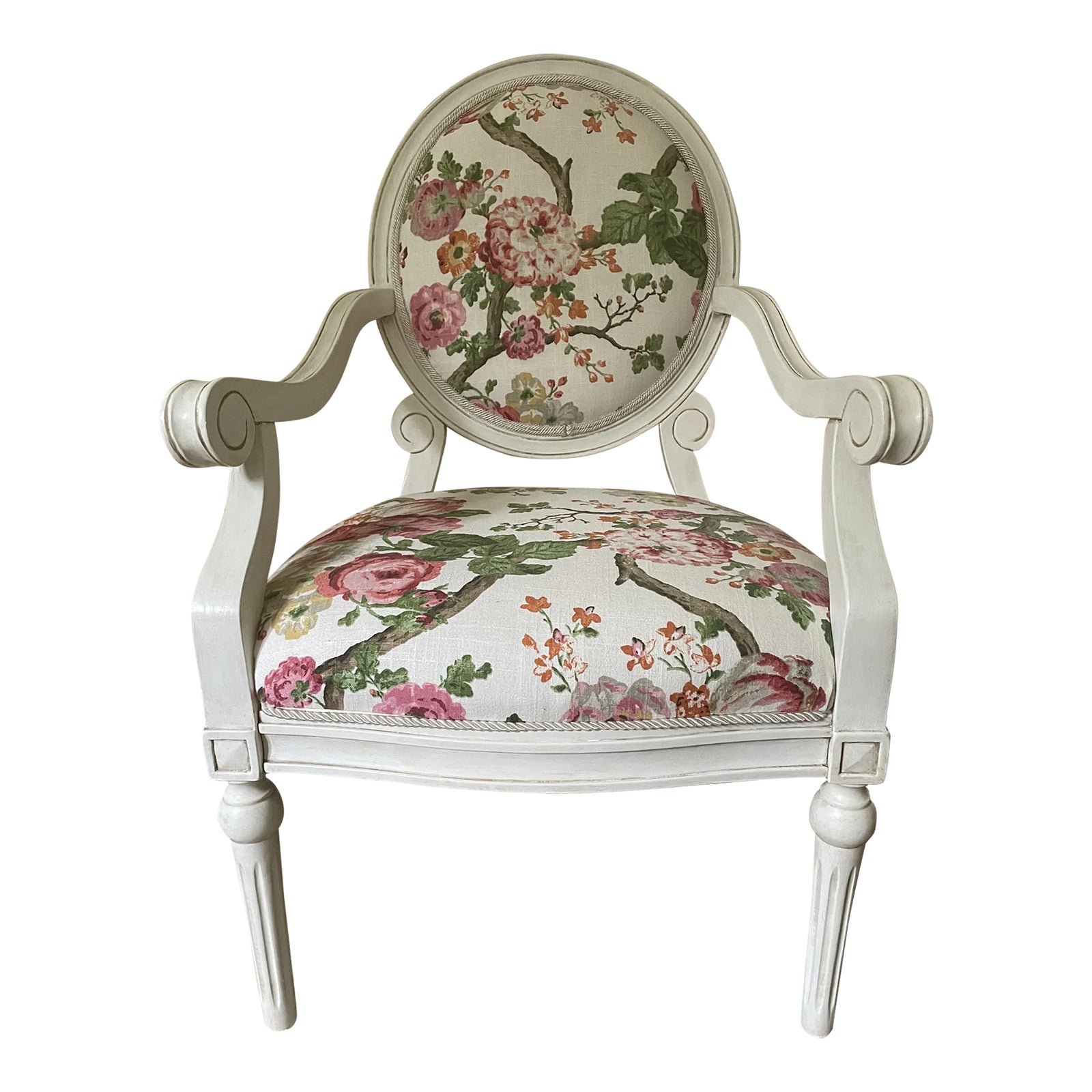 1990s Vintage French Bergere Chair | Chairish