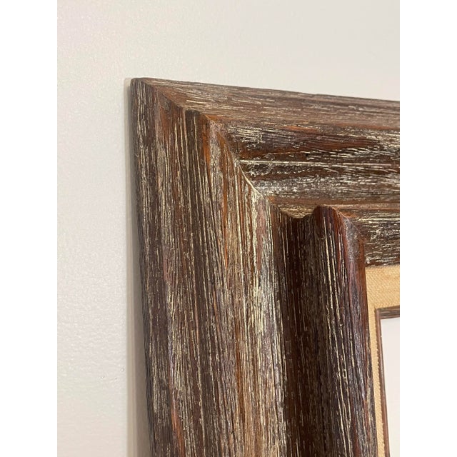 Rustic European Brown Solid Wood Grain White Washed Frames, a Pair ...