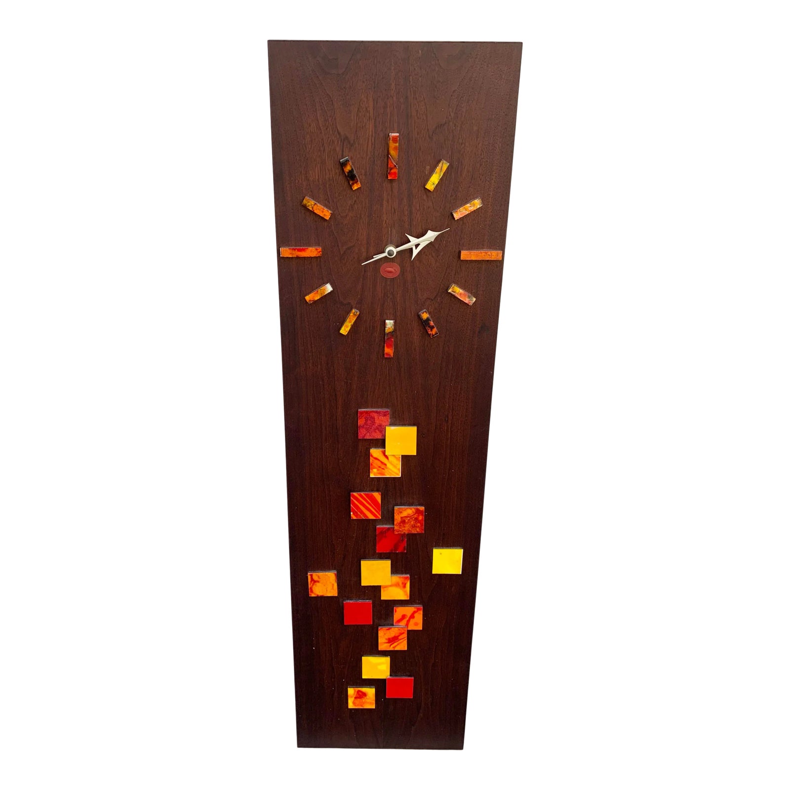 Mid Century Walnut Clock by Harris Strong | Chairish