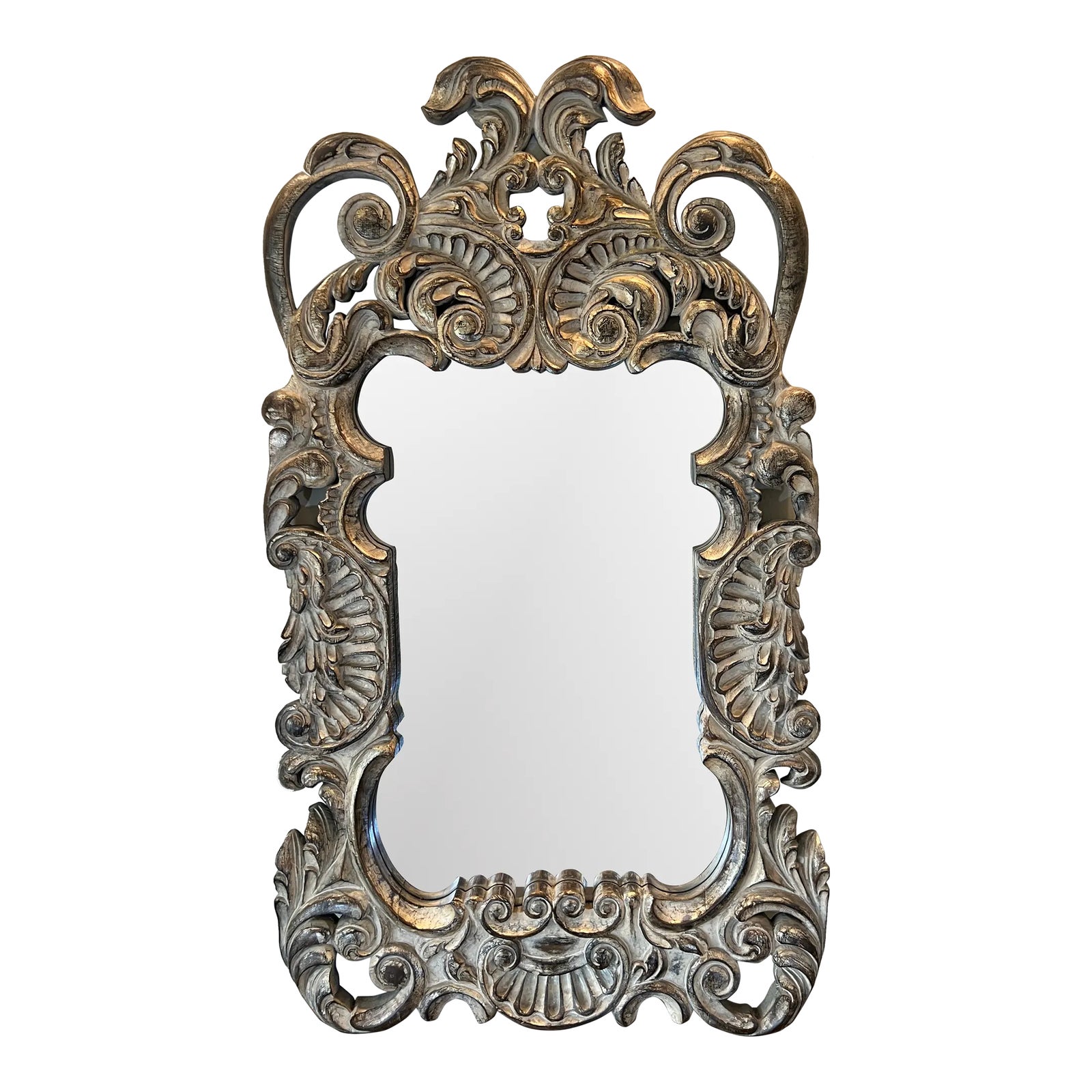 Spanish Rococo Carved Mirror, Late 20th Century | Chairish