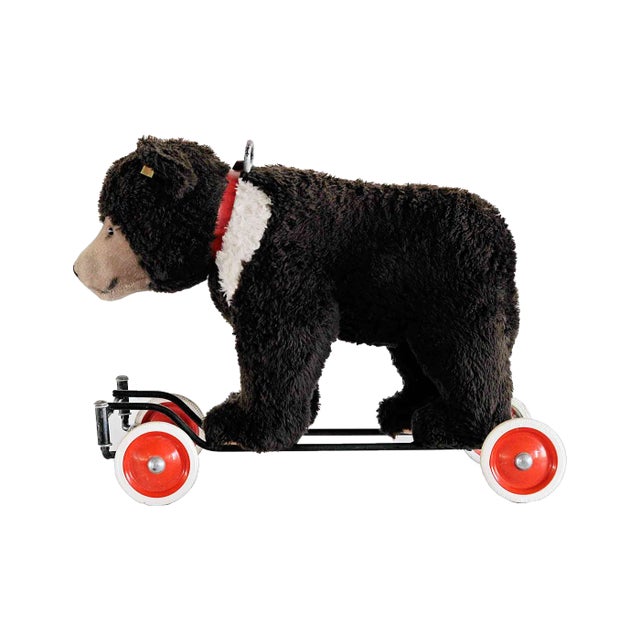 Steiff Child's Riding Bear on Wheels | Chairish