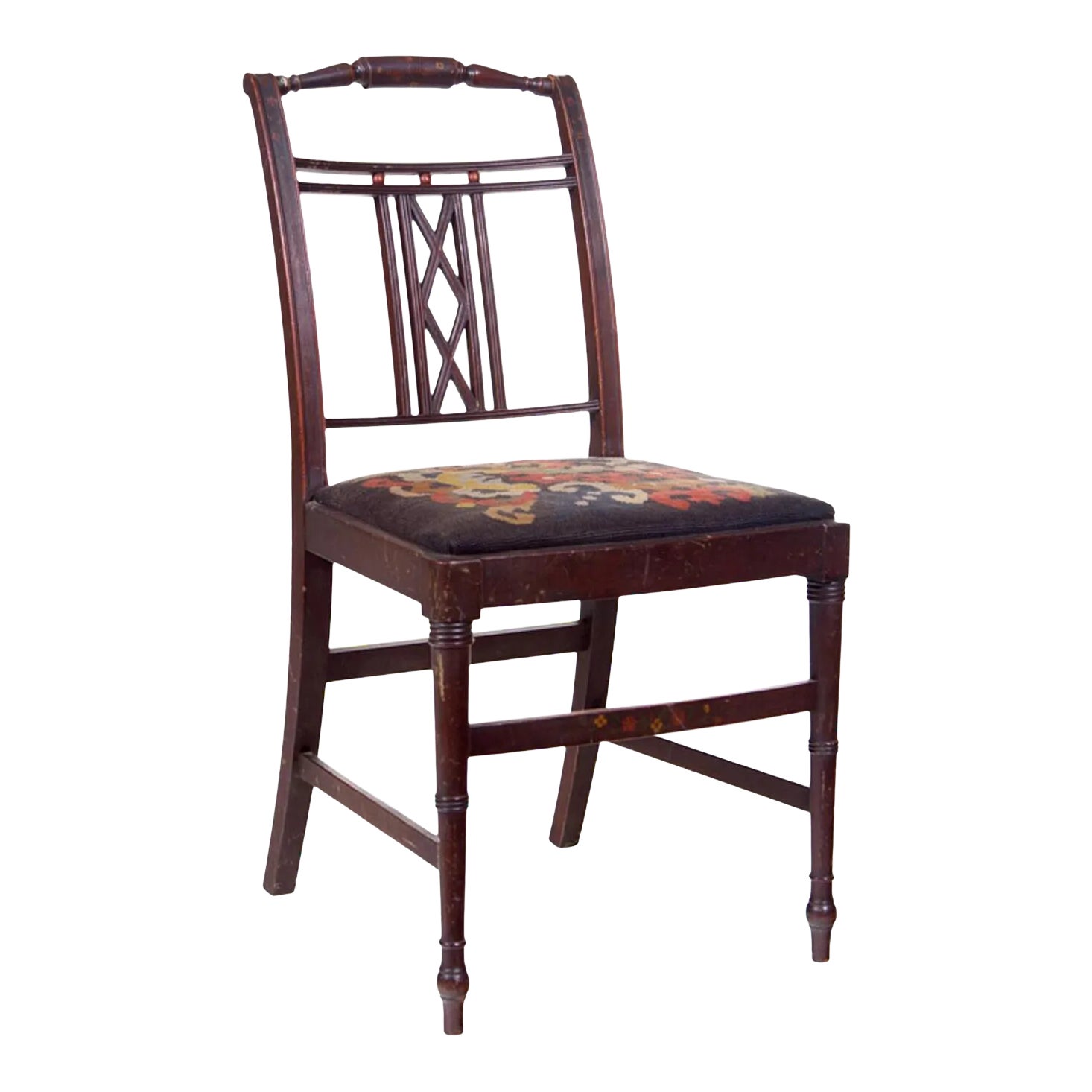 Edwardian Sheraton Style Side Chair | Chairish