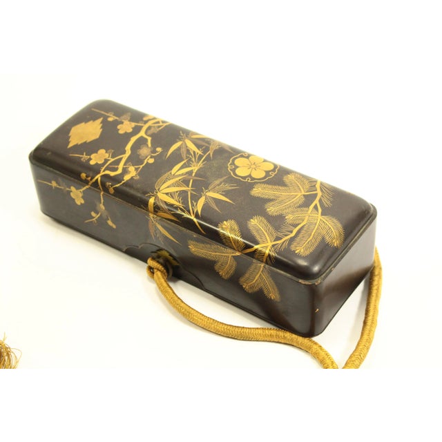 Antique Meiji Presentation Letter Fubako Box in Gilt Lacquer With ...