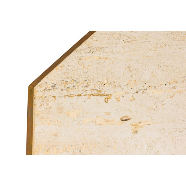 Willy Rizzo for Jean Charles Mid-Century Italian Monumental Travertine ...