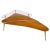 Organic Kidney Comma Shape Two-Tier Glass Top Brass Leg Walnut Coffee ...