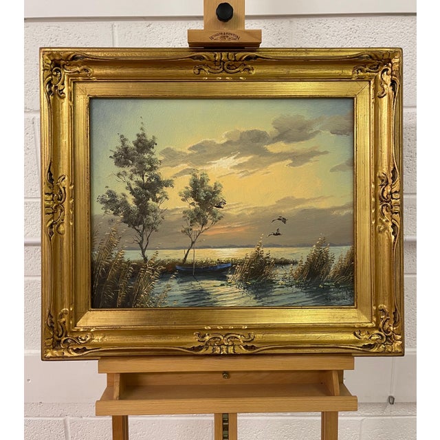 Gien Brouwer, Mallard Ducks in Flight Lake Landscape Sunset by 20th ...