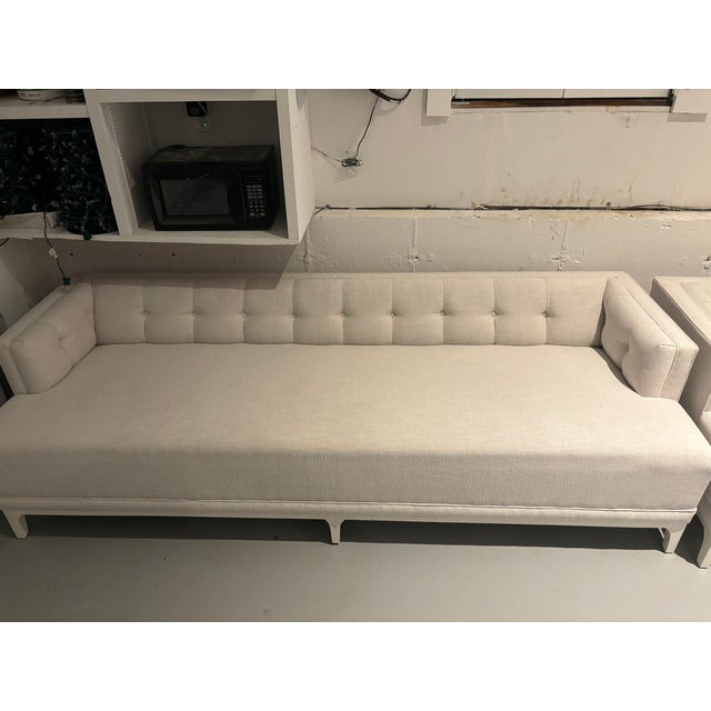 Modern White Lounge Sofa | Chairish