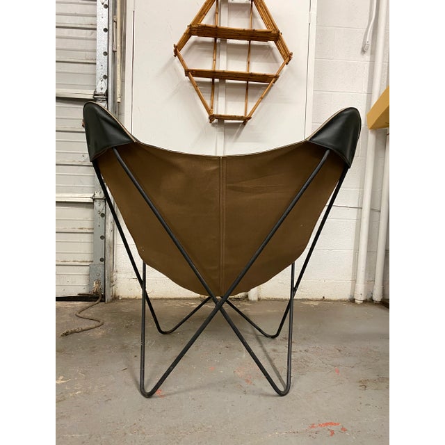 Midcentury Modern Hardoy Butterfly Chair With Leather Sling | Chairish