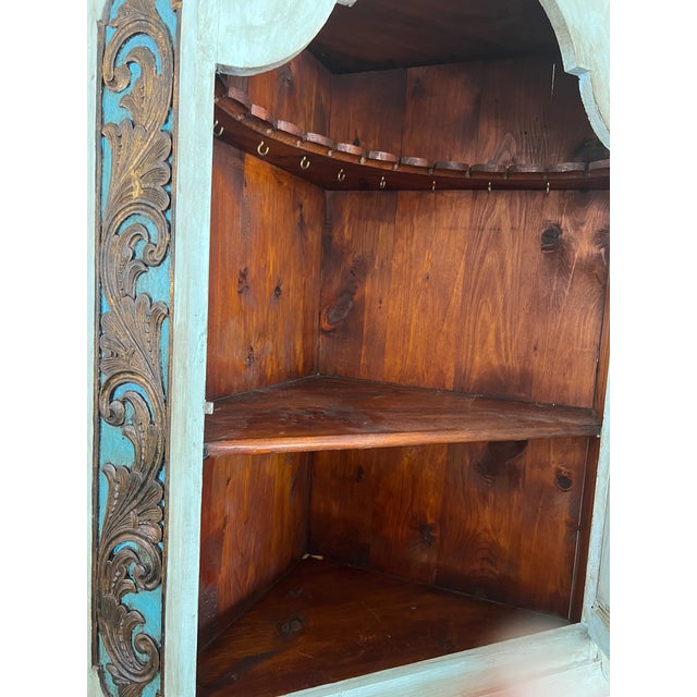 Mid 19th Aqaqq Italian Dear Is Carved and Gilt Wood Cornerback | Chairish
